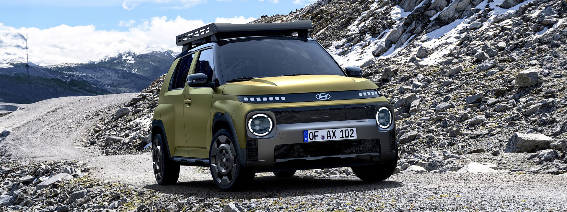 Hyundai onthult de INSTER Cross, een elektrische stadsauto met een ...